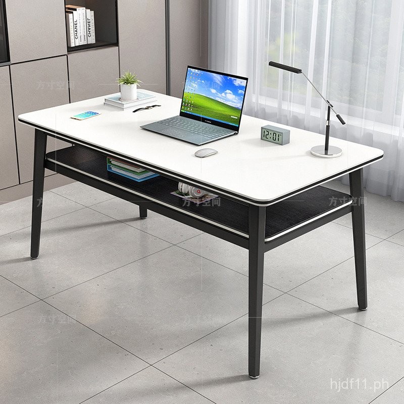 Double Layer Simple Modern Double Desk Computer Desk Bedroom Home Long ...