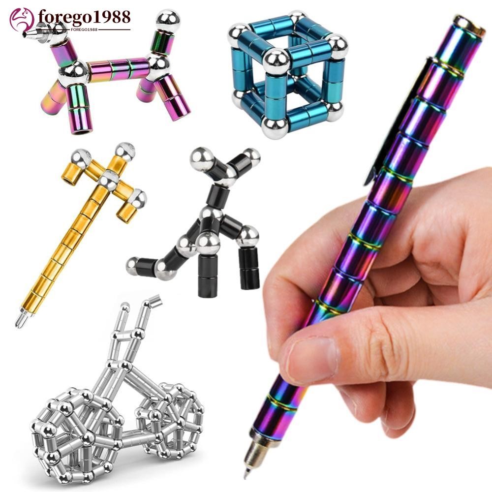 FOREGO1988 Magnetic Fidget Pen Metal Decompression Pen Multifunctional ...