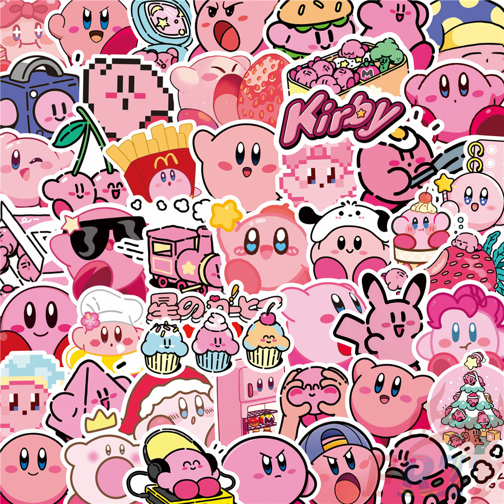 100Pcs/Set Q Funny Kirby Stickers Fashion DIY Doodle Decals Stickers ...