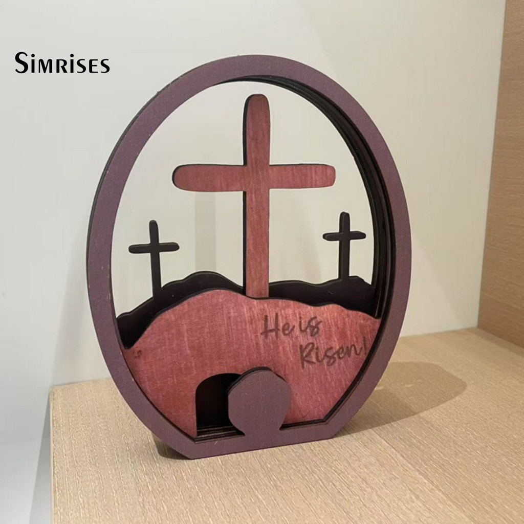 SIM| Table Sign Decor Rustic Table Decoration Rustic Wooden Easter ...