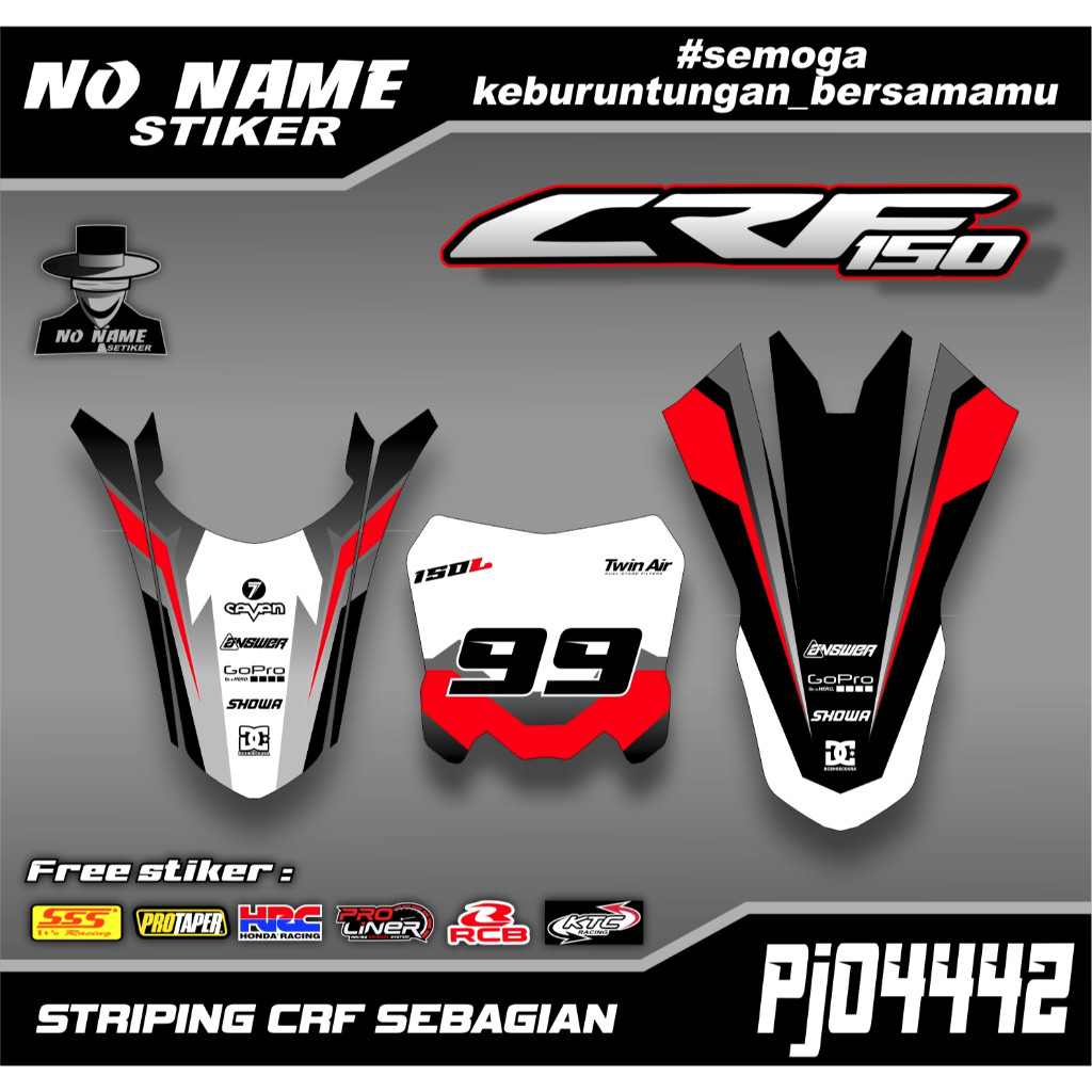 Sticker Sticker Sticker Decal Crf 150 L- Decal Number Board and Fender ...