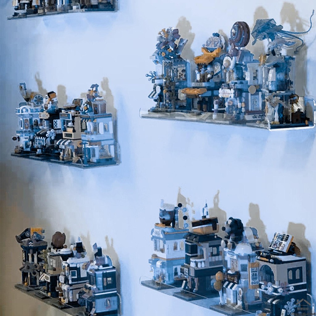 Clear Acrylic Floating Wall Shelf Sturdy Material Invisible Kitchen ...