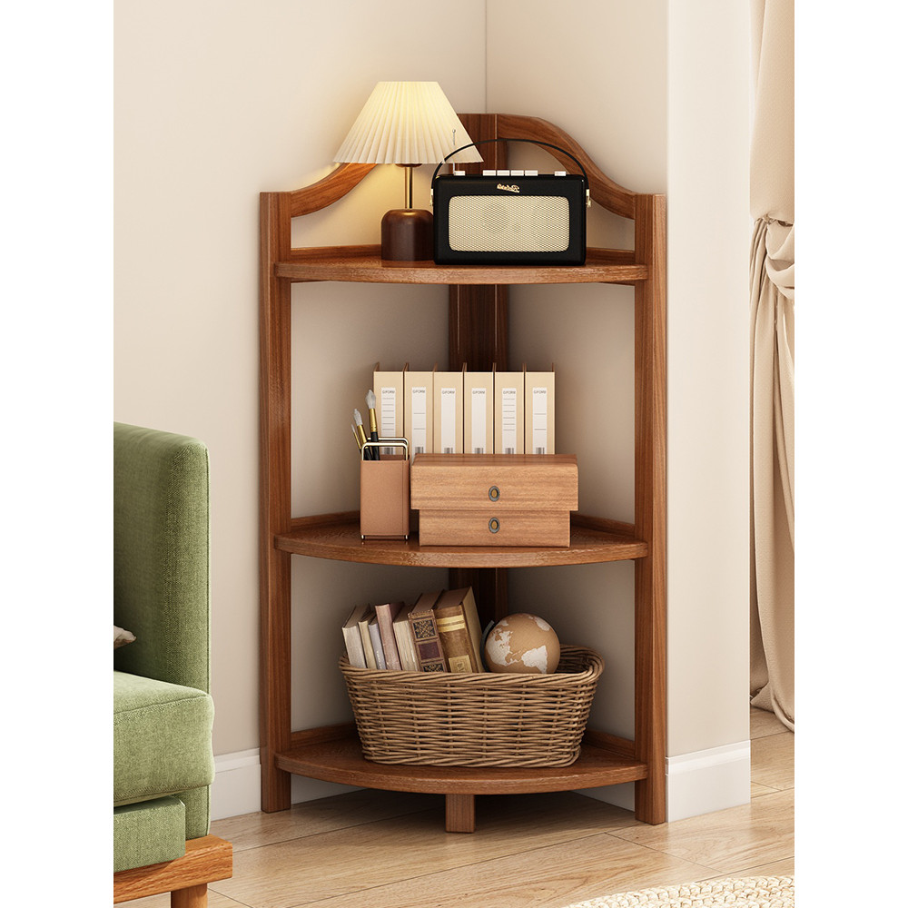 Corner Shelf Wall Corner Cabinet Living Room Triangle Floor Storage ...
