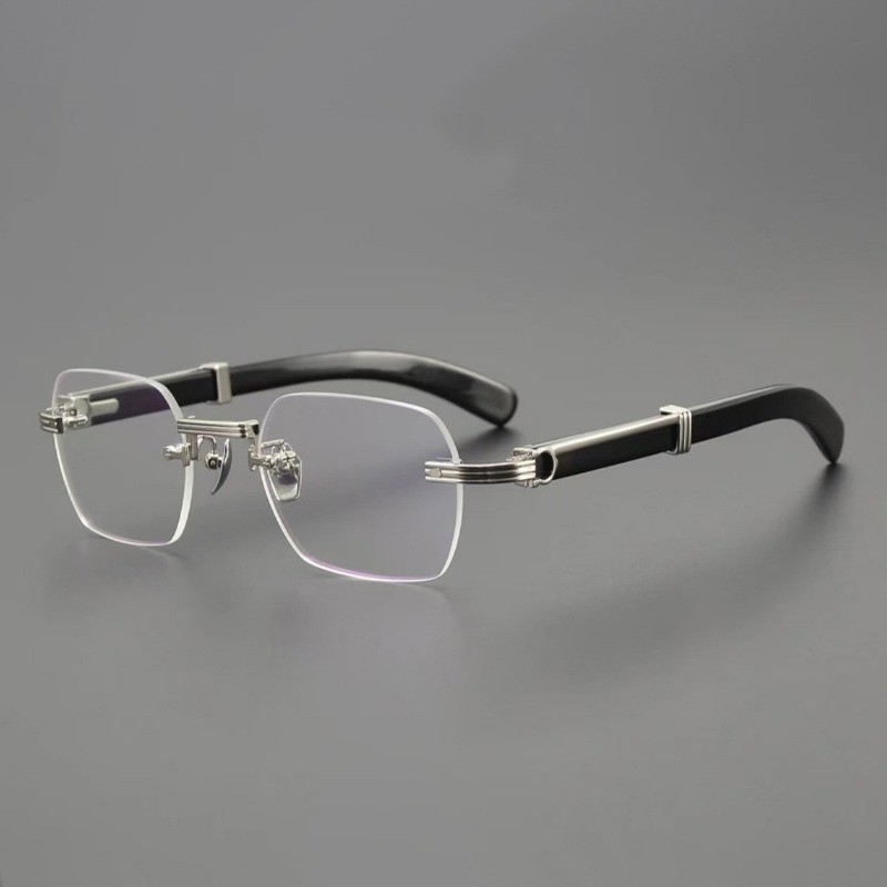 Photochromic Anti Radiation Frameless Glasses For Women Men Rimless ...