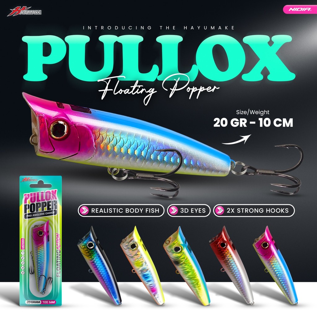 Hayumake PULLOX Popper Fishing Bait Mini Popper Ultralight Casting Bait ...
