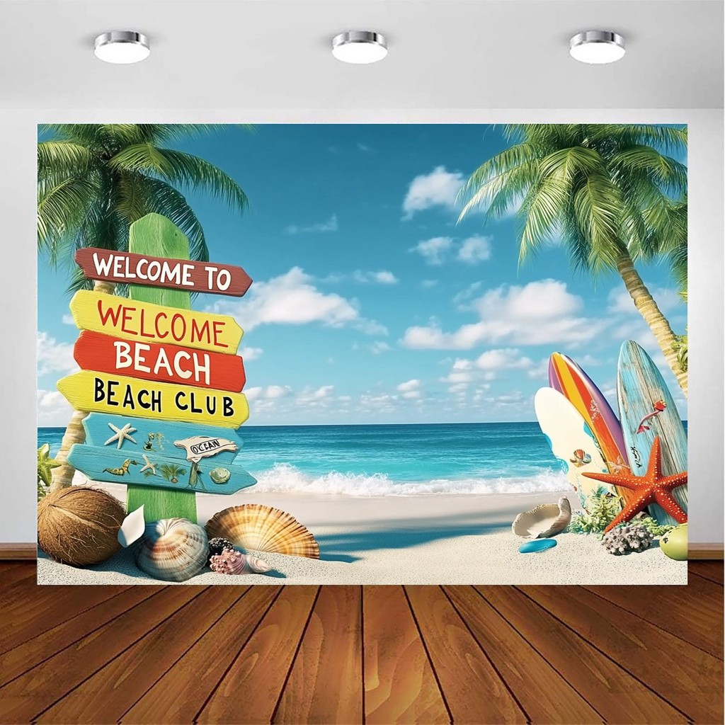 1pc, Summer Landscape Scene Backdrop Beach Versatile Polyester,Without ...