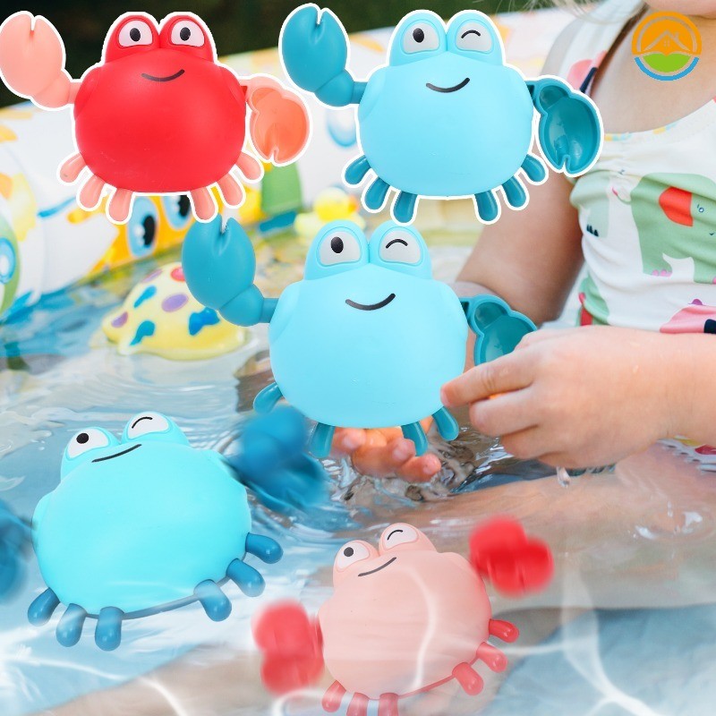 Cute Cartoon Animal Crab Classic Baby Water Toy Infant Swim Crabs Wound ...