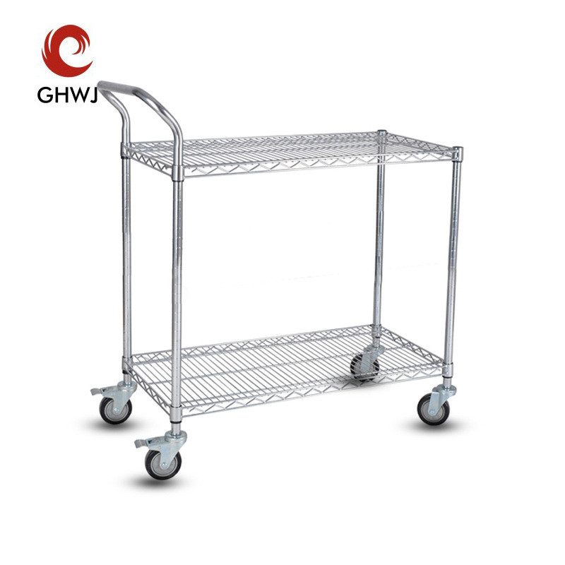Sorting Cart Delivery Cart Picking Cart Double Layer Single Handle Push ...