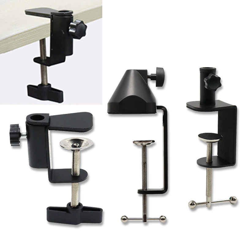Black C-Clamp Desk Light Clamp Metal Plastic Desk Lamp Clip Metal Table ...