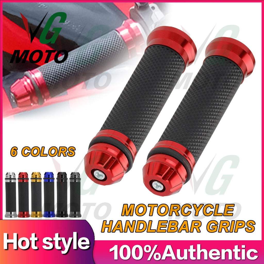 1 PAIR ANTI-SLIP Handle Grip Universal Motorcycle Racing Alloy Aluminum ...