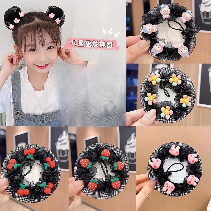 1pc/Elastic Cute Cartoon Hair Net Adjustable Fashion Ballet Hairnet ...