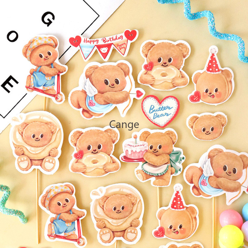 Cake Decoration Bear Plugin Birthday Dessert Baking Ice Cream Plugin ...
