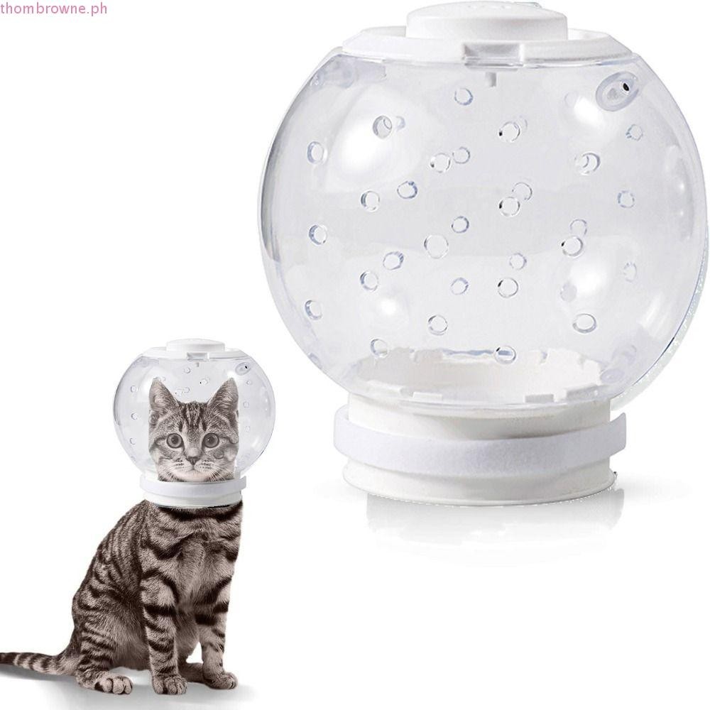 THOMBROWNE Cat Muzzle, Breathable Protective Pet Grooming Hood, Easy To ...