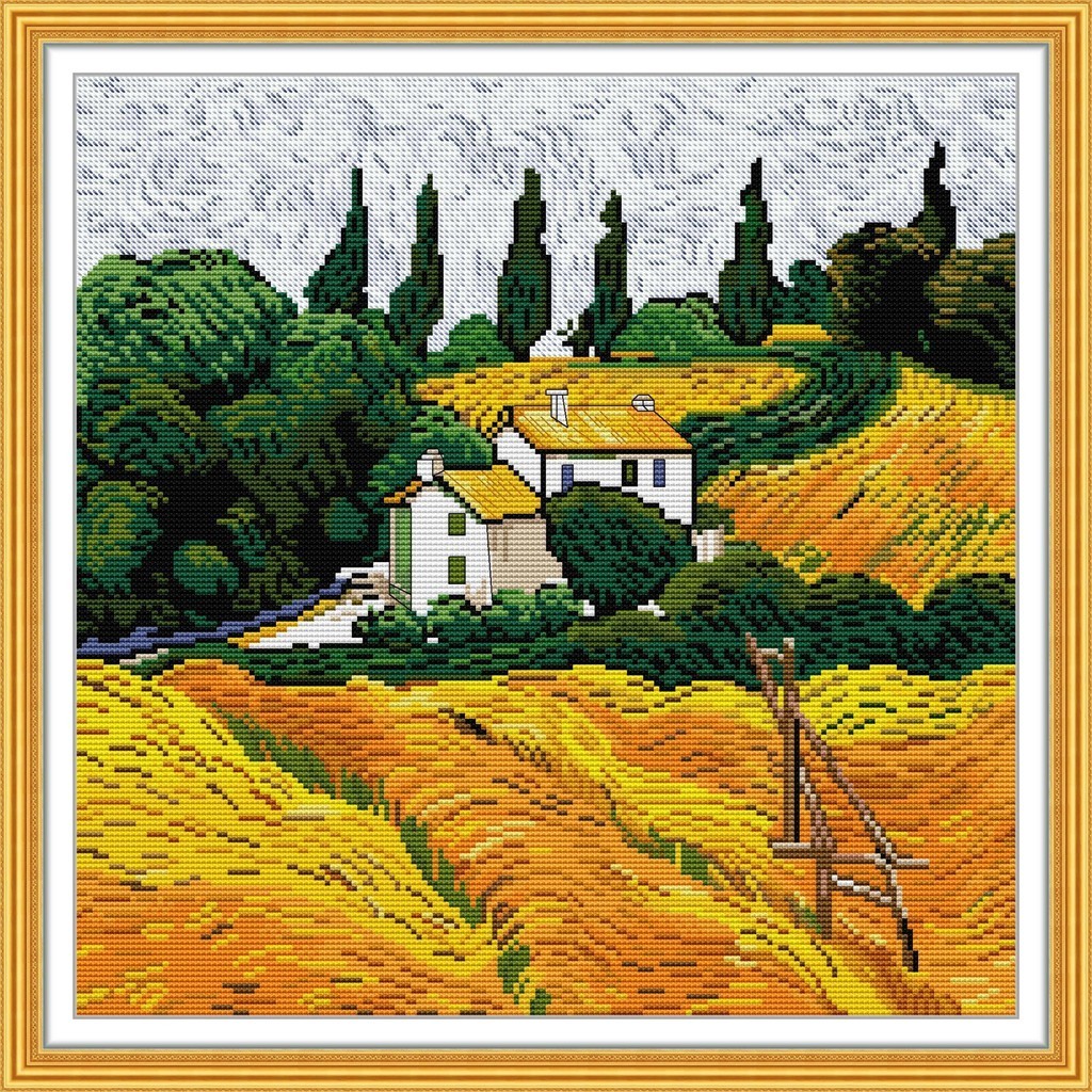 Joy Sunday Stamped Cross Stitch Ktis DMC Threads Chinese Cross Stitch ...