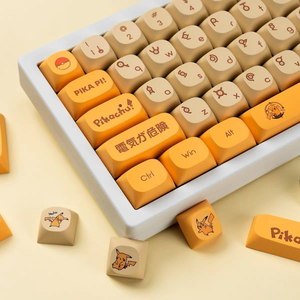 Pikachu keycap PBT thermal sublimation light-blocking MA height ...