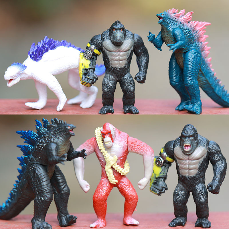 Godzilla 6PCS/Set Anime Figure King Kong Dinosaurs PVC Action Figure ...