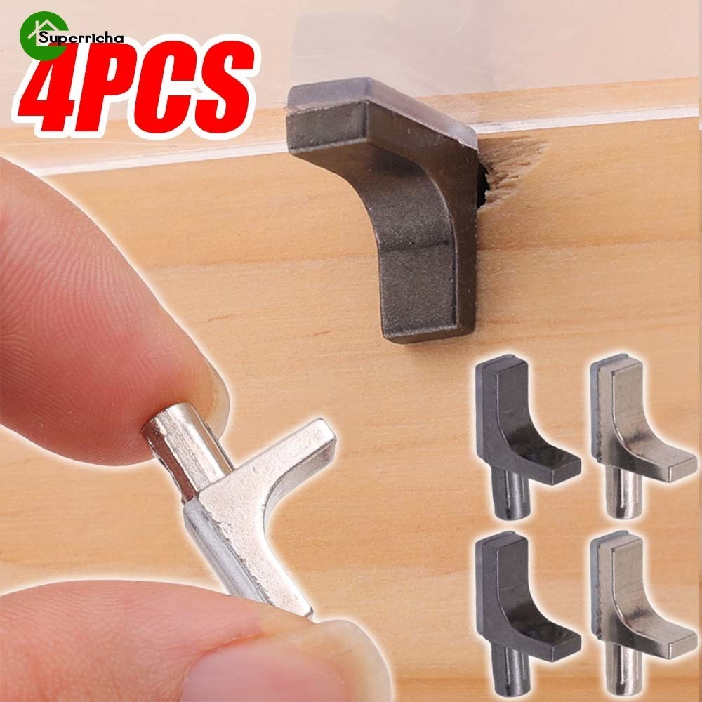 4PCS Cabinet Seperator Holders - L-Shaped, Silver, Black - For Bracket ...