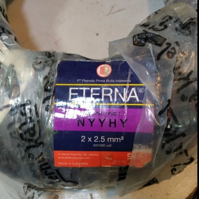HITAM Nyyhy ETERNA Cable 2X2.5 5O METER 2X2.5 Fiber 50M Black 1 ROLL ...