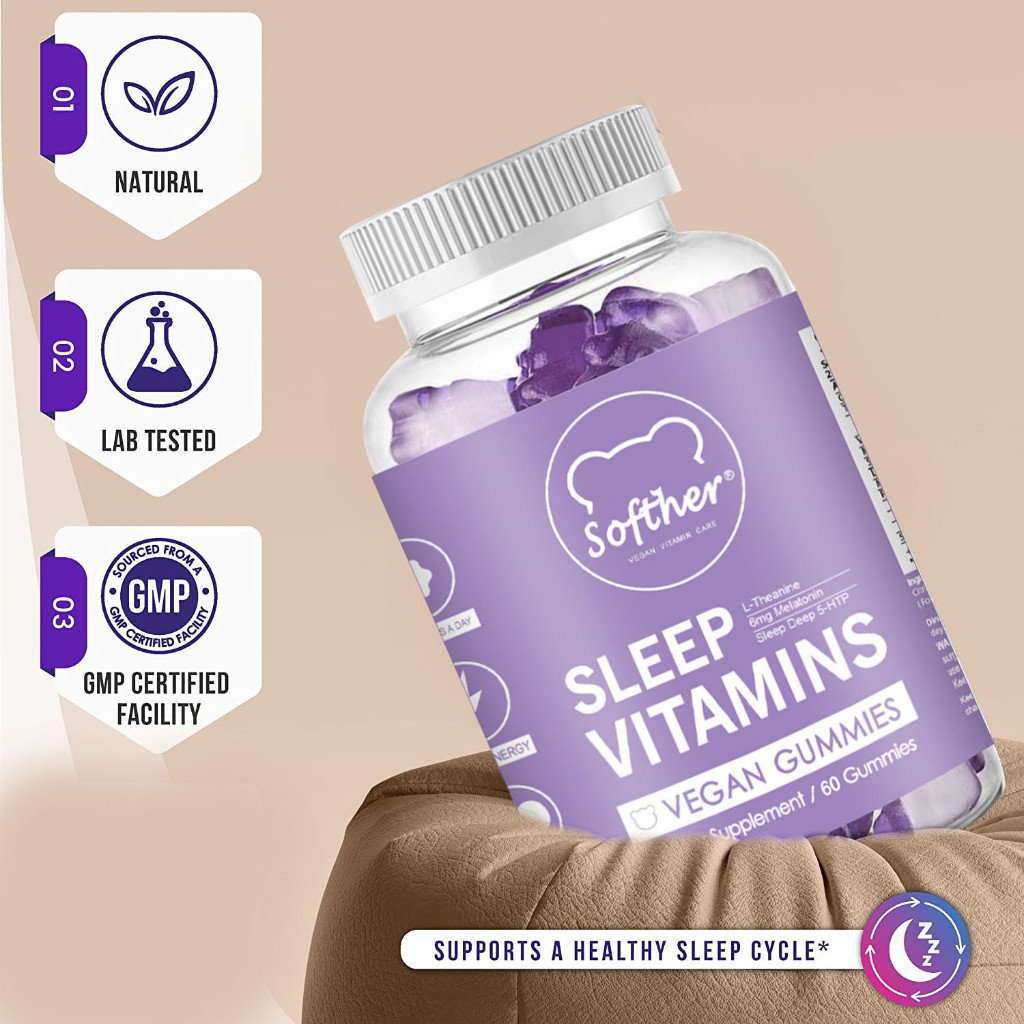 Softher Gummy for Sleep Improvement Aid Relax Anti Anxiety Melatonin ...