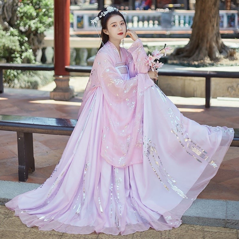 Chinese Style Hanfu Super Fairy Hanfu Suit Women's Breast-Length Long ...