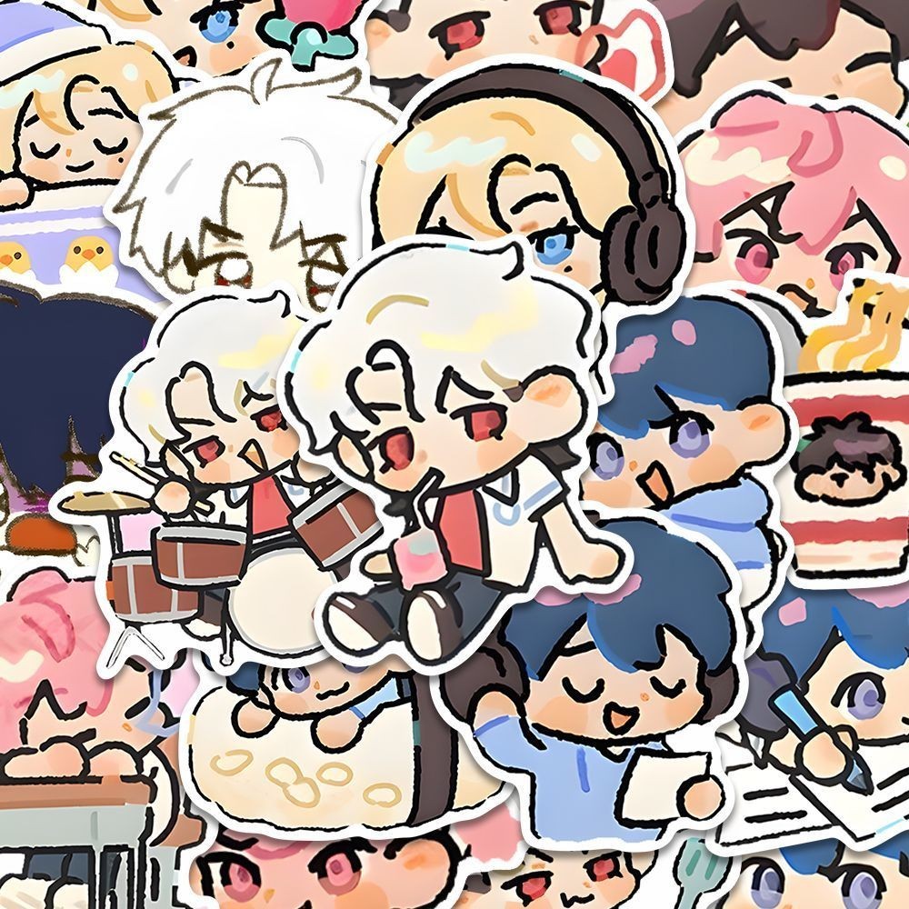 45pcs PLAVE Cute Cartoon Stickers DIY Waterproof Stickers Travel Case ...