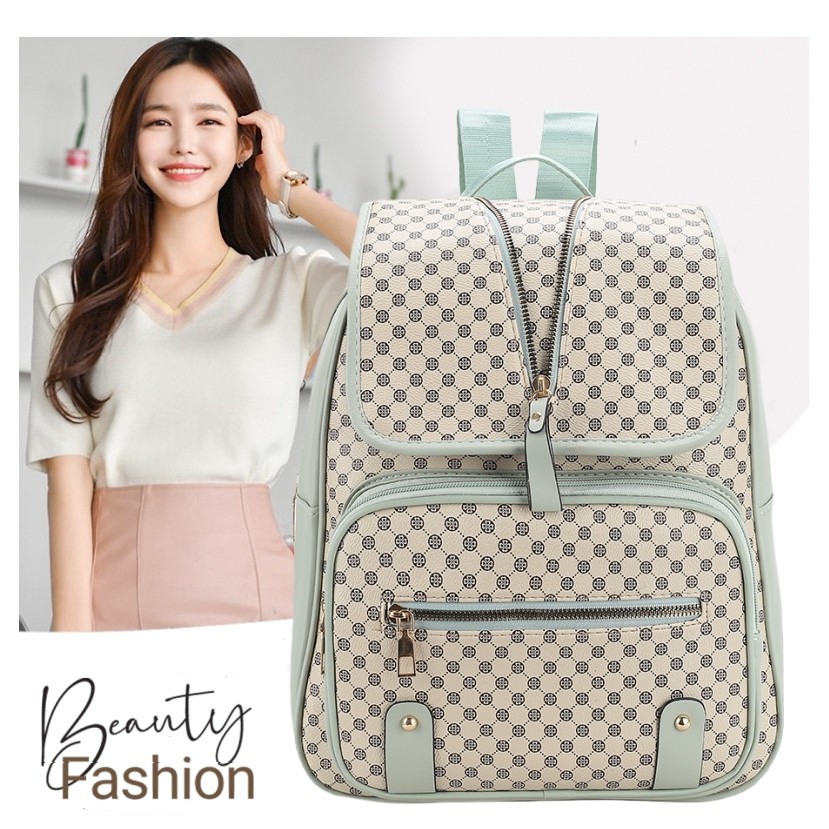 Korean Backpack Ladies Cute Leather School Bag For College Bag Travel ...