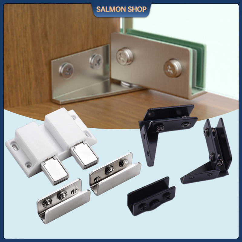 Glass Door Hinge Set Zinc Alloy Frameless Glass Clamp Side Mounted No ...