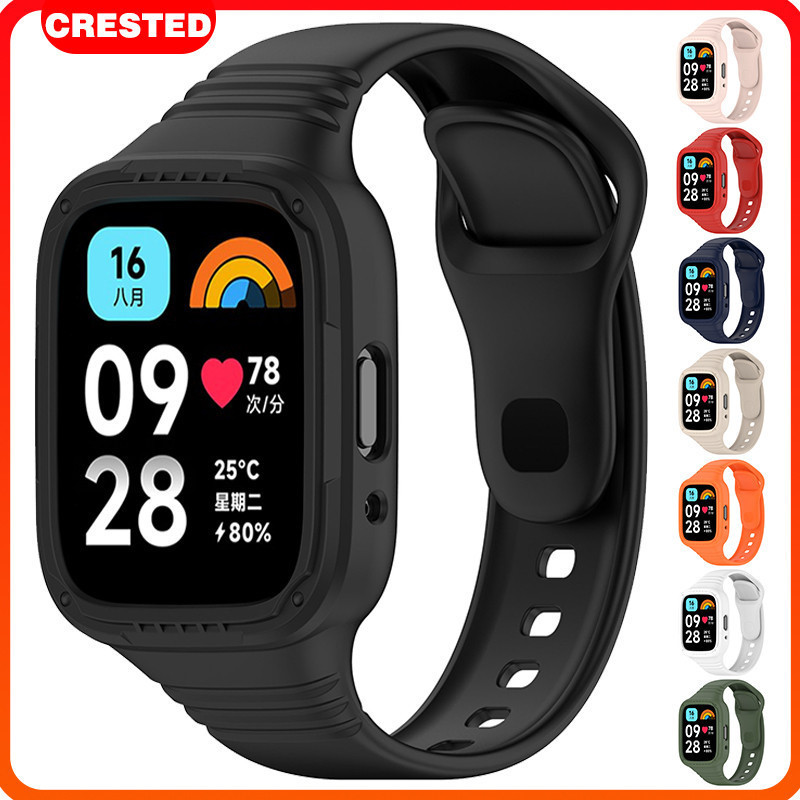 Rubber Band Case Strap for Redmi Watch 3 Active Strap Mi Band 3 Lite ...