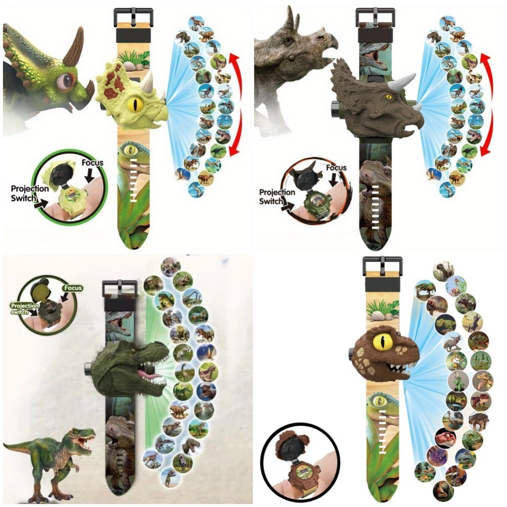Children Digital Watch 3D Dinosaur Projection Electronic Watches 24 ...