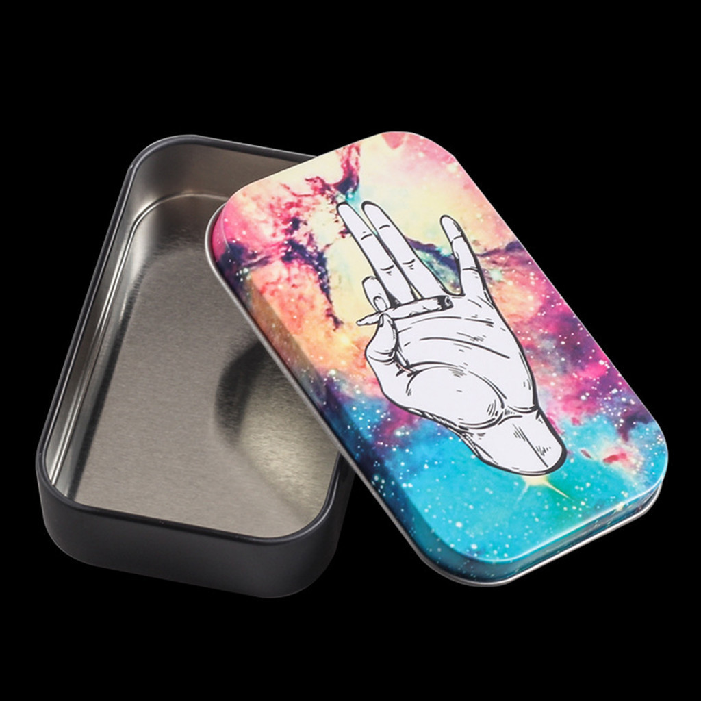 1PC Candy Key Organizer Box Creative Unique Prints Tinplate Rectangular ...