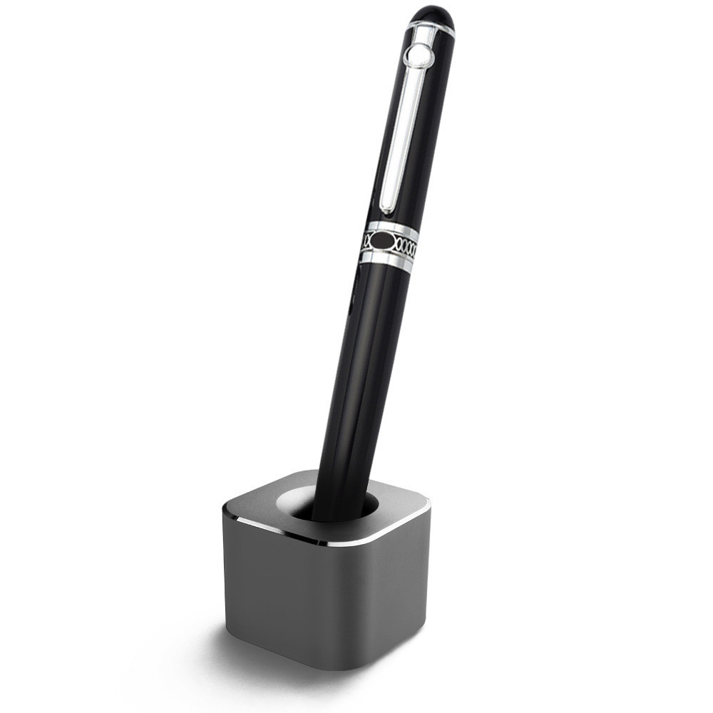 Creative Metal Pen Stand Square Pen Holder Base Aluminum Pen Insert ...