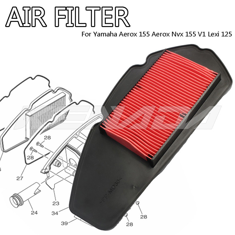 Air Filter For Yamaha Aerox 155 Aerox Nvx 155 V1 Lexi 125 | Shopee ...