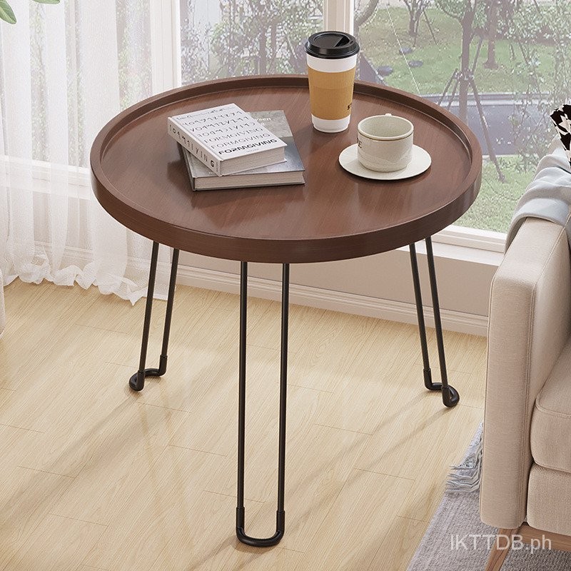 Household Small Apartment Simple Modern Small Table round Mini Balcony ...