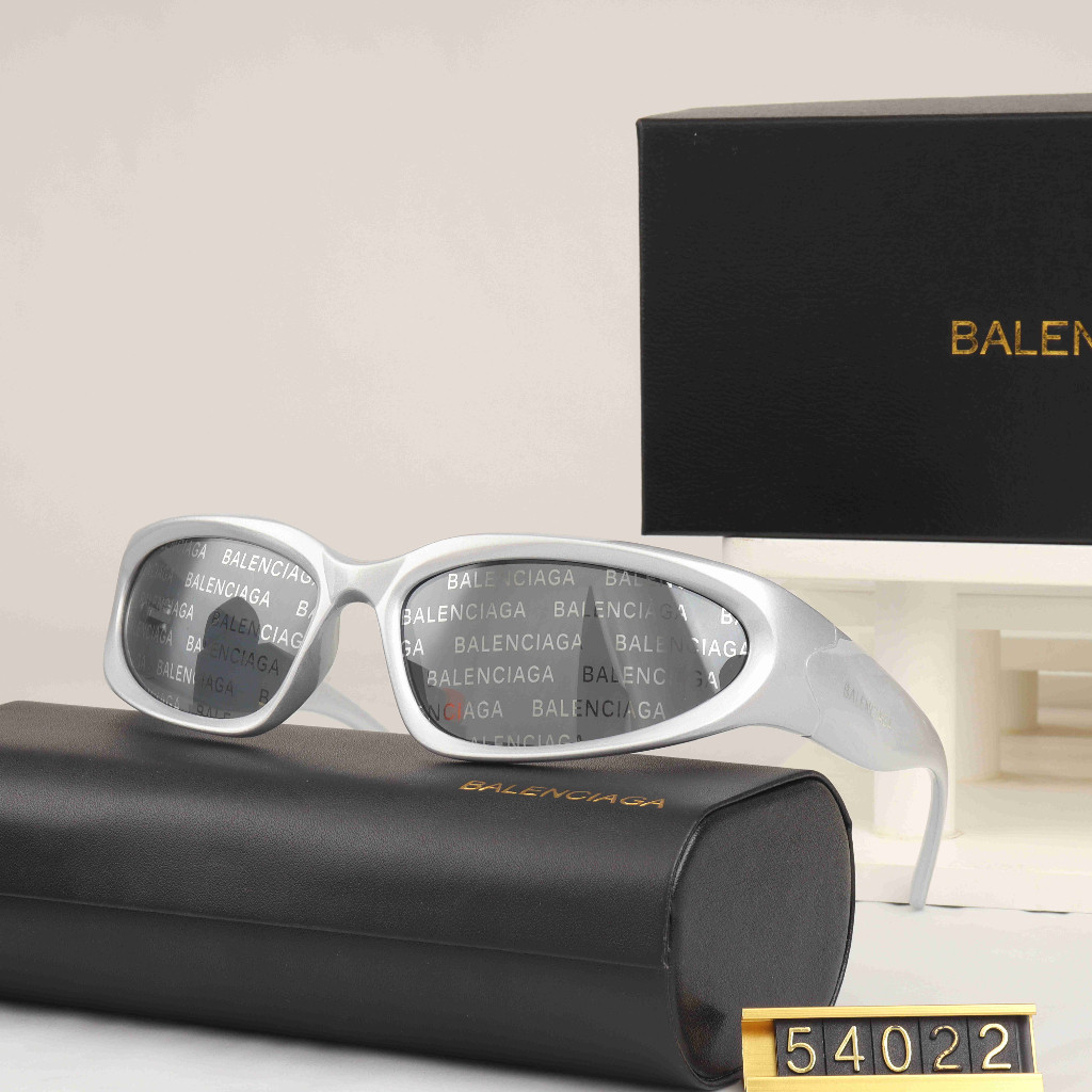 Balenciaga BALENCIAGA Temple Logo Irregular Shape Sunglasses Men's ...