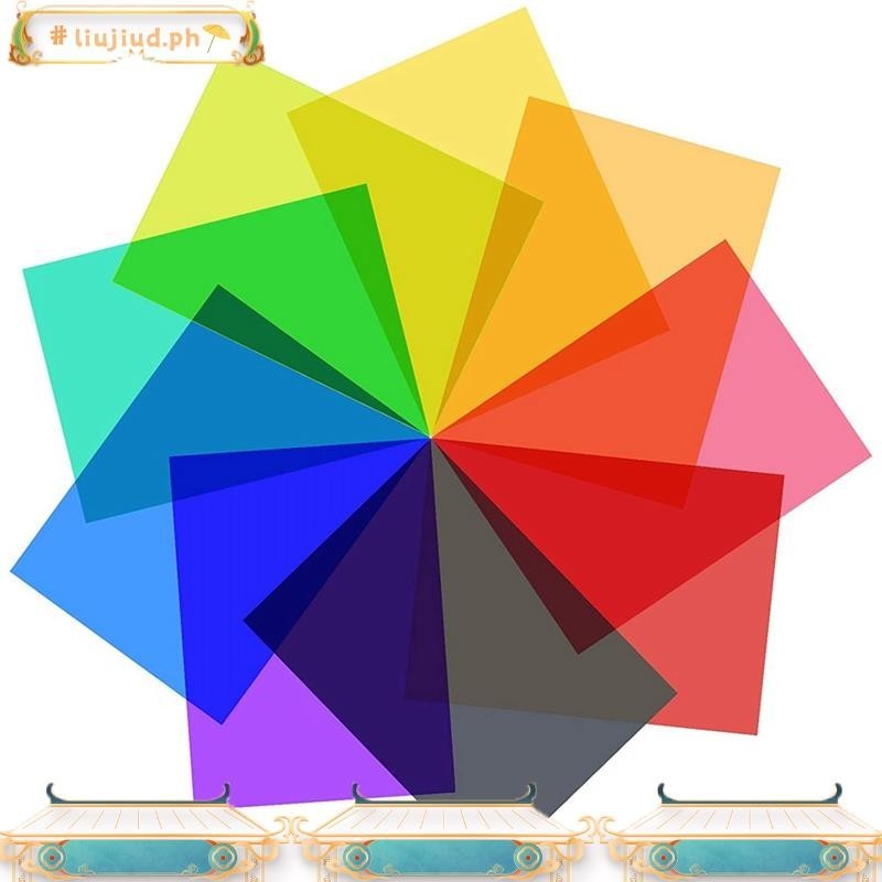 【liujiud.ph】9Pcs Gel Light Filter Color Correction Colored Overlays ...
