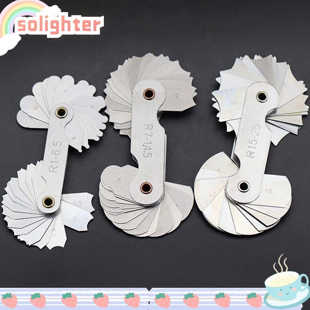 16pcs/set Screw Pitch Radius Fillet Gauge Arc Measuring Tool Stainless ...