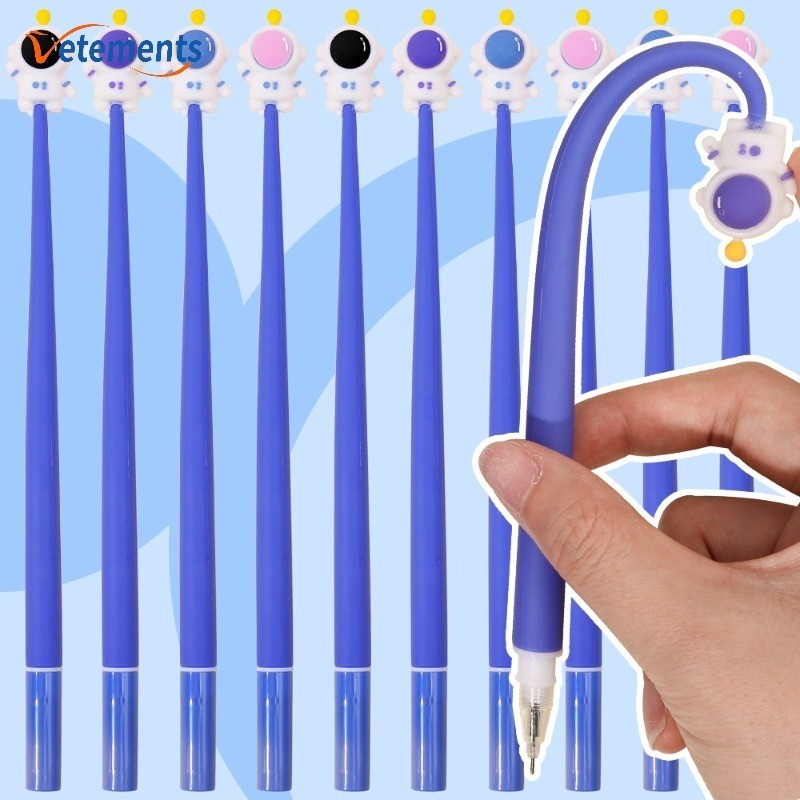 1/3Pcs Shaking Silicone Cartoon Astronaut Neutral Pens - 0.5mm Black ...