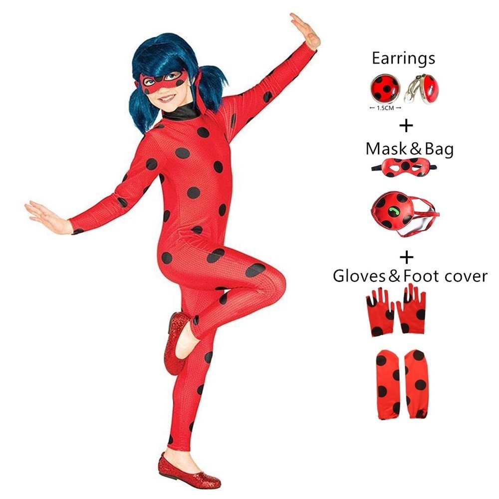 Ladybug Girl Clothes Halloween Stage Performance Children Performance ...
