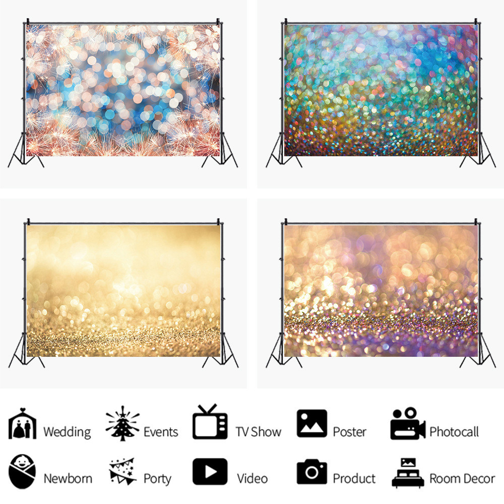 Color Light Spot SequinsLight Bokeh Shiny Spots Glitters Baby Portrait Photography Backdrops ...