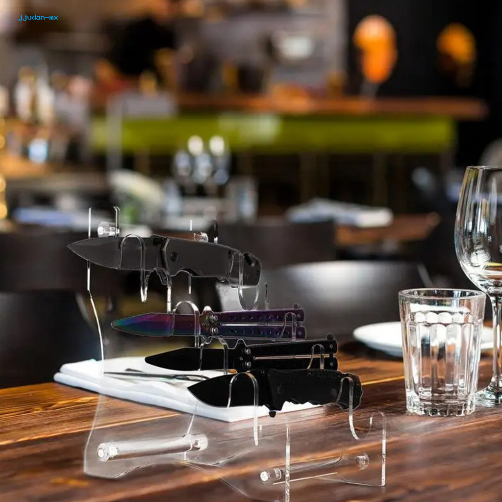 JD Durable Cutter Stand Screw-in Cutter Storage Acrylic Cutlery Holder ...