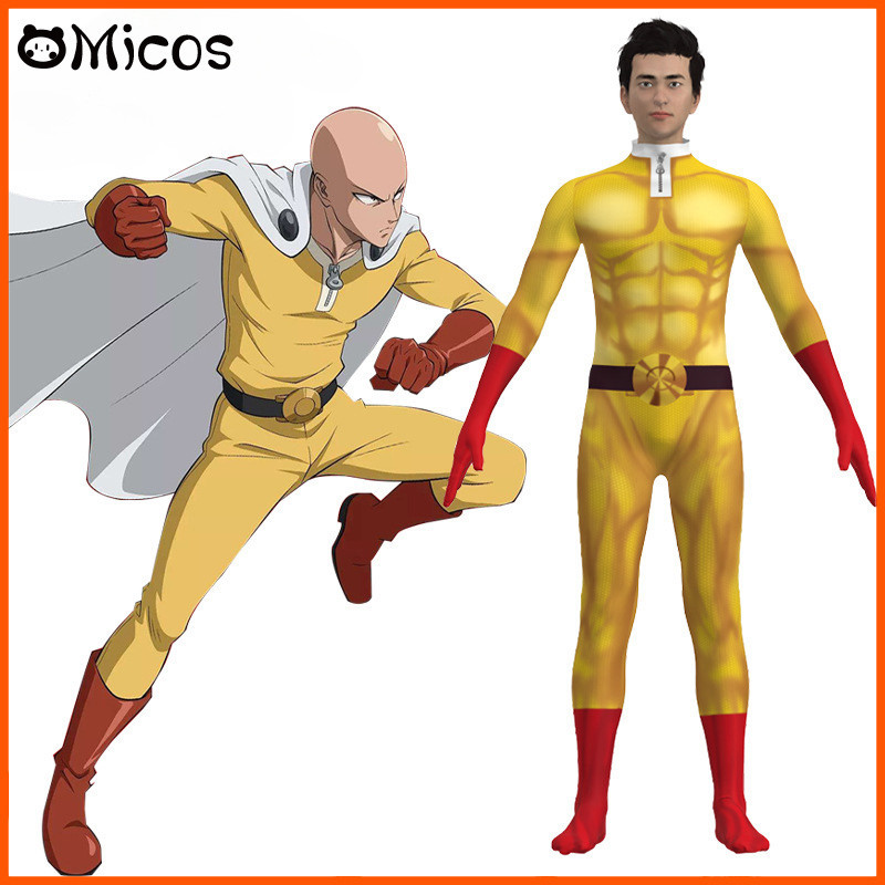 One Punch Man Cosplay Costumes For Man Kid Saitama Anime Cosplay ...