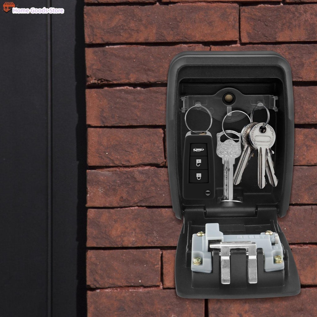 Large Capacity Lockbox Wall Mounted Key Lockbox Sturdy Key Box ...