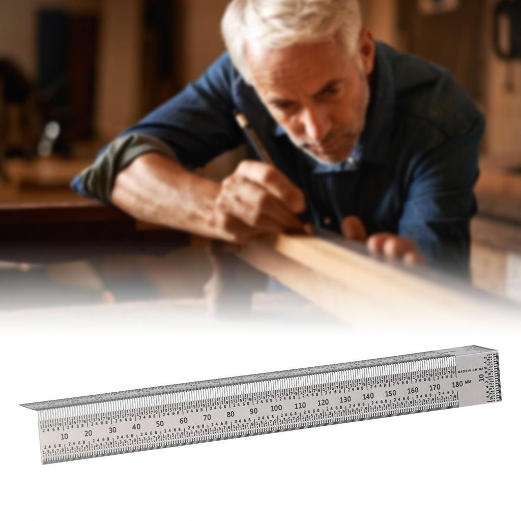 Maib Right Angle Line Ruler Clear Scale T Type Hole Rulers for ...