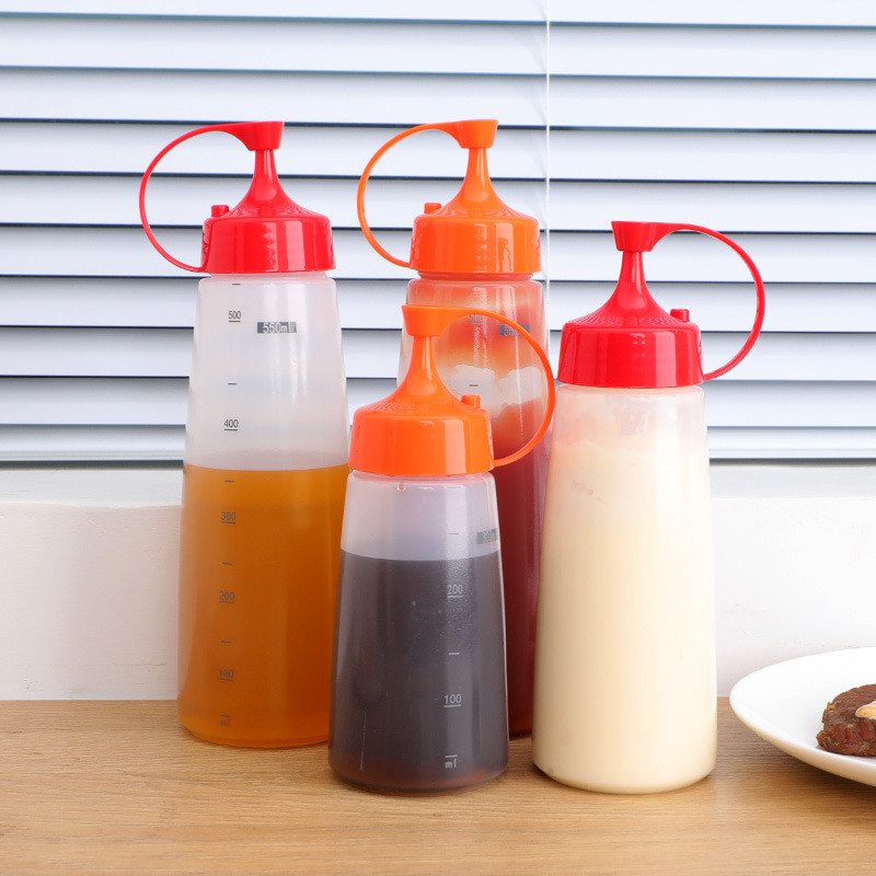 500ml Condiment Squeeze Bottle Sauce Squeeze Squirt Bottle Syrup Salad ...