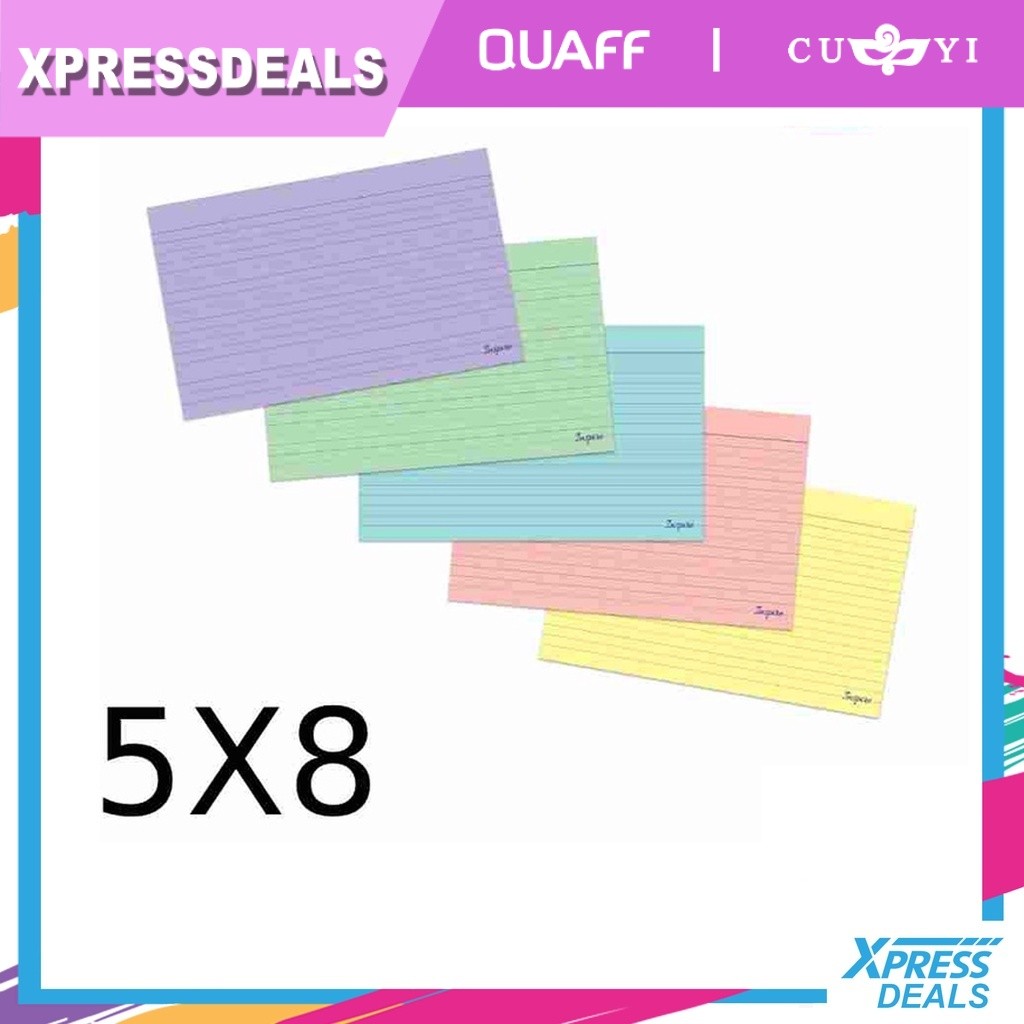 DATA Rainbow Color Index Card 5x8 100pcs 160gsm | XPD | Shopee Philippines