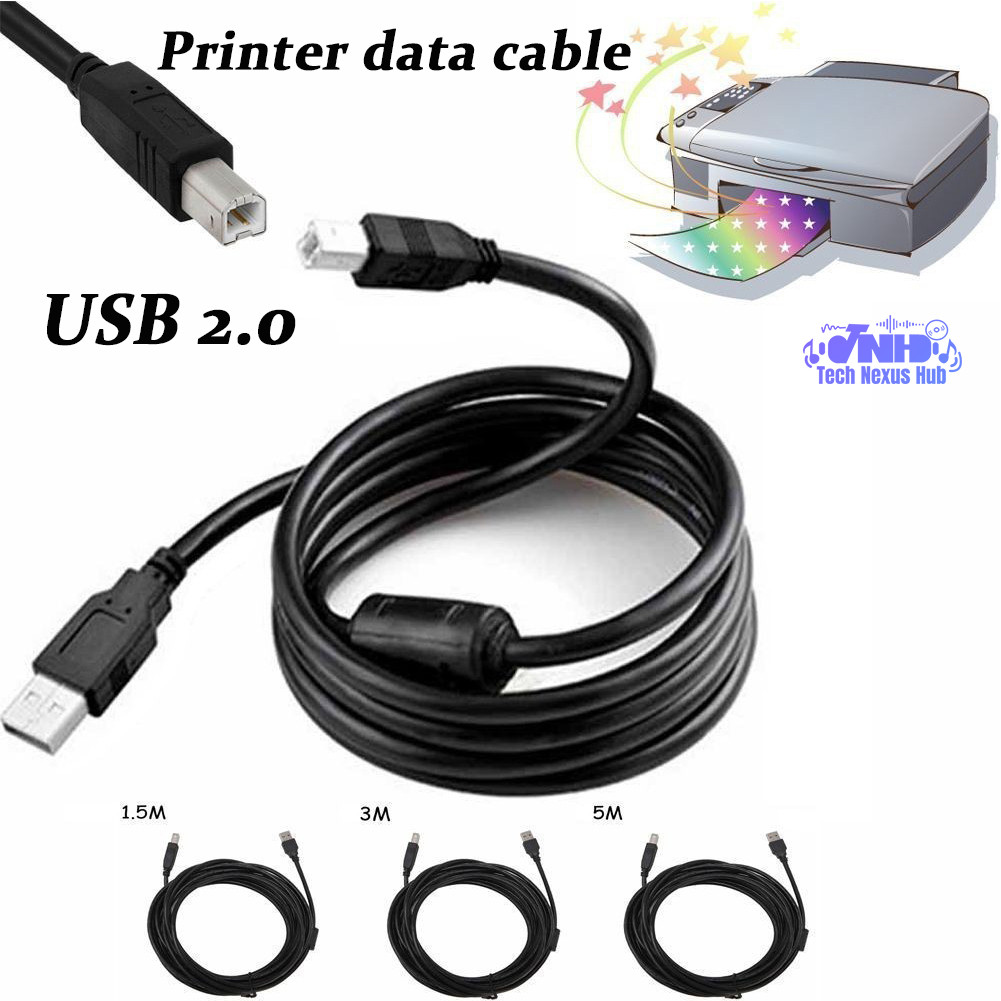 1.5M/3M/5M USB 2.0 A Male TO USB B MALE Printer Wire Cable Cord Plug ...