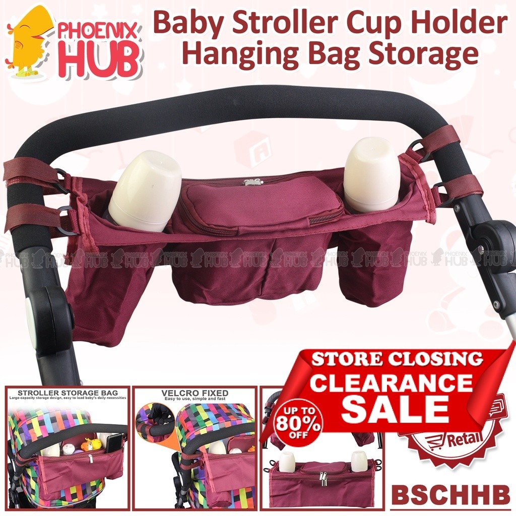 Phoenix Hub BSCHHB Baby Pram Storage Cup Food Holder Bag Stroller ...