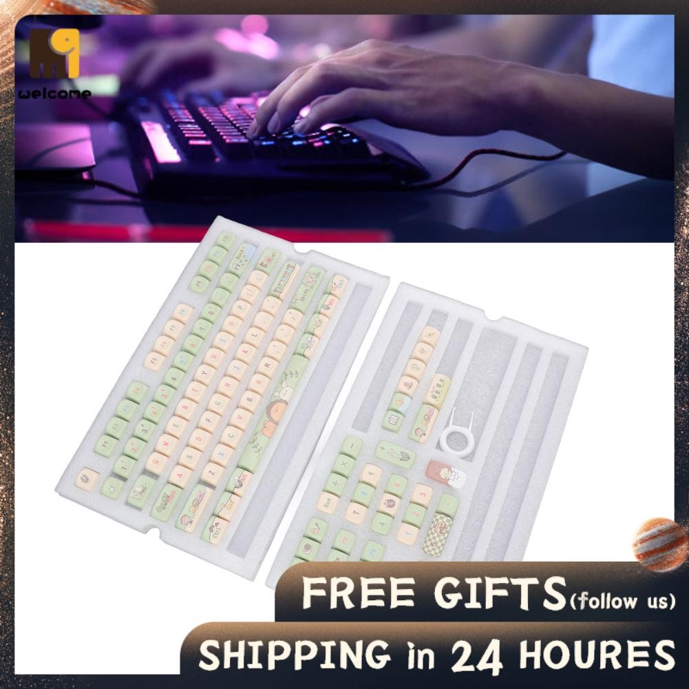 Welcomehome 112 Keys PBT Keycap Set 9mm MCA Height for Mechanical ...