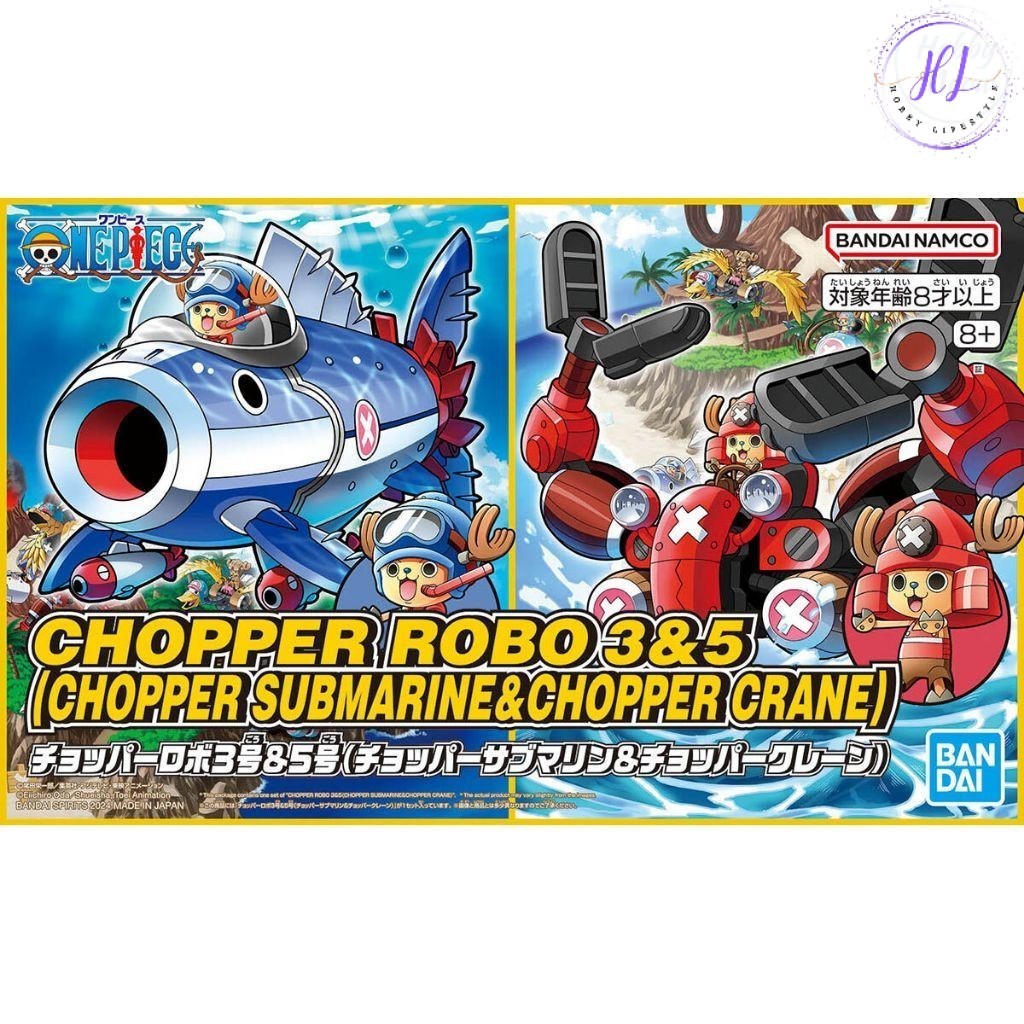 Bandai One Piece Chopper Robot 3 & 5 (Chopper Submarine & Chopper Crane ...