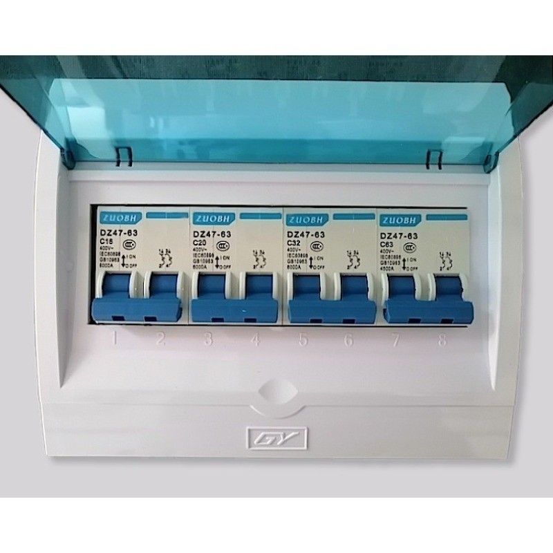 8-way Air Switch Box Type for 63A, 32, 20, and 16 Each Distribution ...